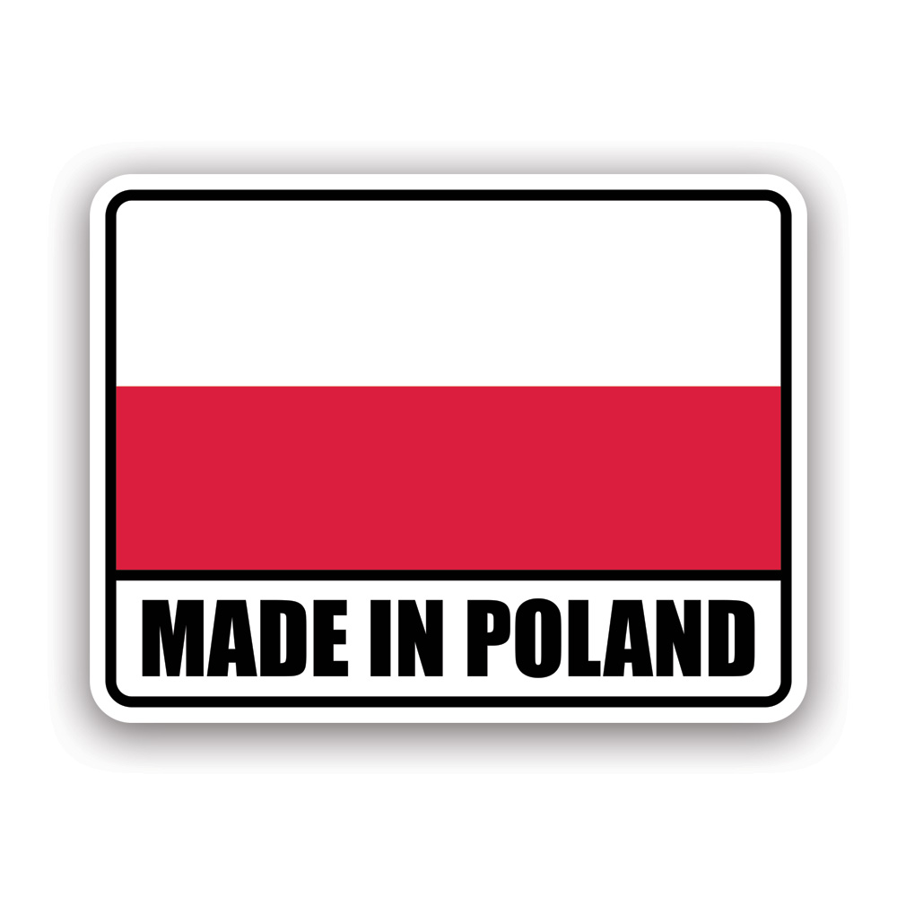 Made in Poland Sticker Decal - Weatherproof - polish pol pl manufacture ...